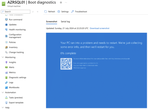 Fixing Azure VMs Stuck in BSOD from Recent CrowdStrike Update - Codify